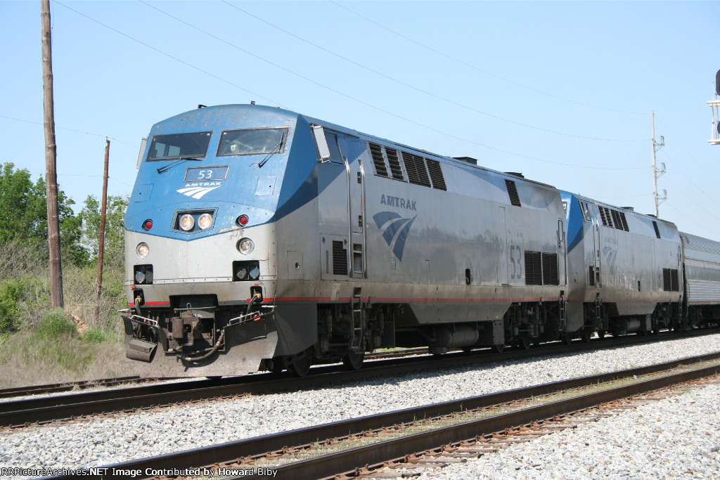 AMTK 53 leads Train 19 onward to New Orleans